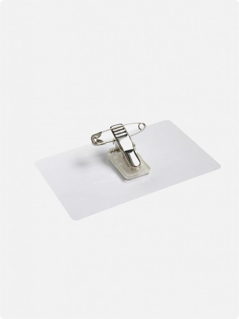 Reusable & reliable combined Clip and Pin Badge Attachment